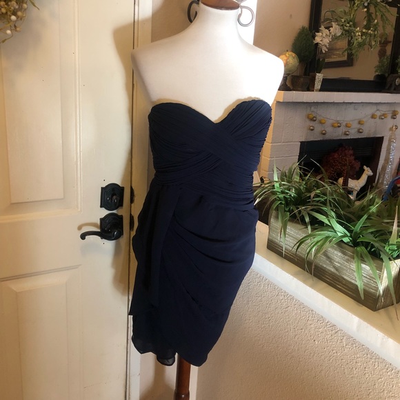 Minuet Petite | Dresses | Minuet Sexy Black Strapless Side Ruched Mini ...